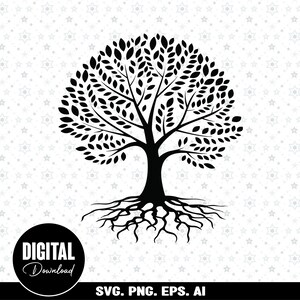 Leafy Tree Svg, Tree of Life Svg, Botanic Svg, Family Tree Svg, Trees ...