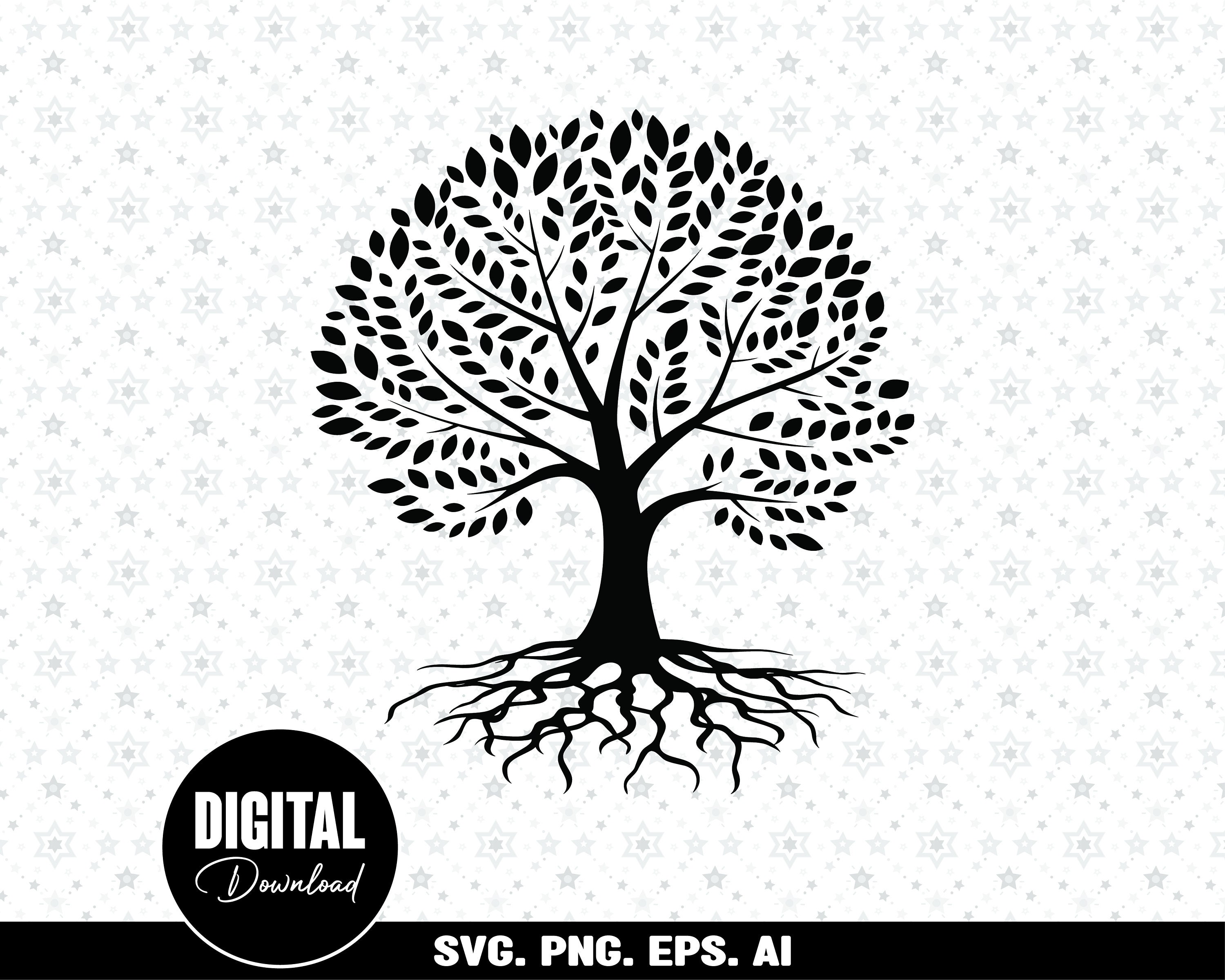 Leafy Tree Svg, Tree of Life Svg, Botanic Svg, Family Tree Svg, Trees ...