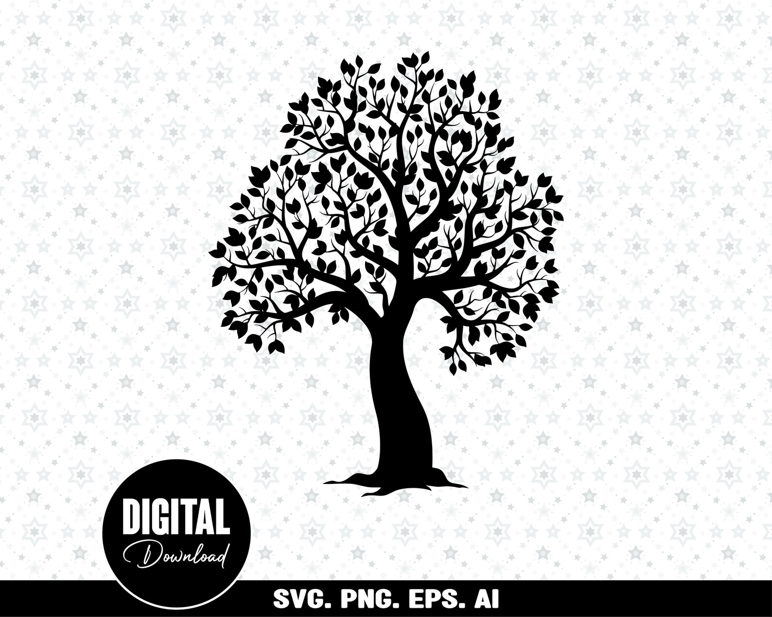 Leafy Tree Svg, Tree of Life Svg, Botanic Svg, Family Tree Svg, Trees ...