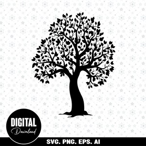 Leafy Tree Svg, Tree of Life Svg, Botanic Svg, Family Tree Svg, Trees ...