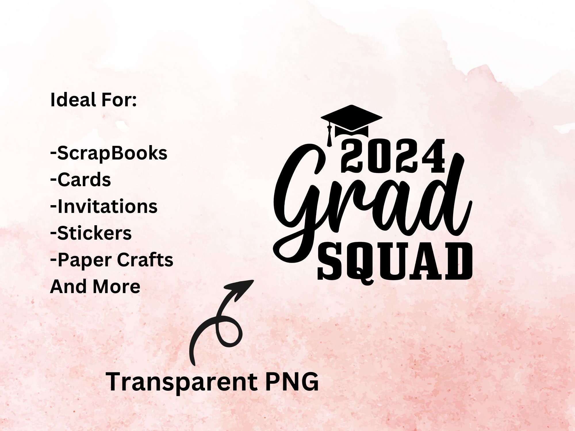 2024 Grad Squad Svg Png, Graduation Svg 2024, Graduate Svg, Class of ...