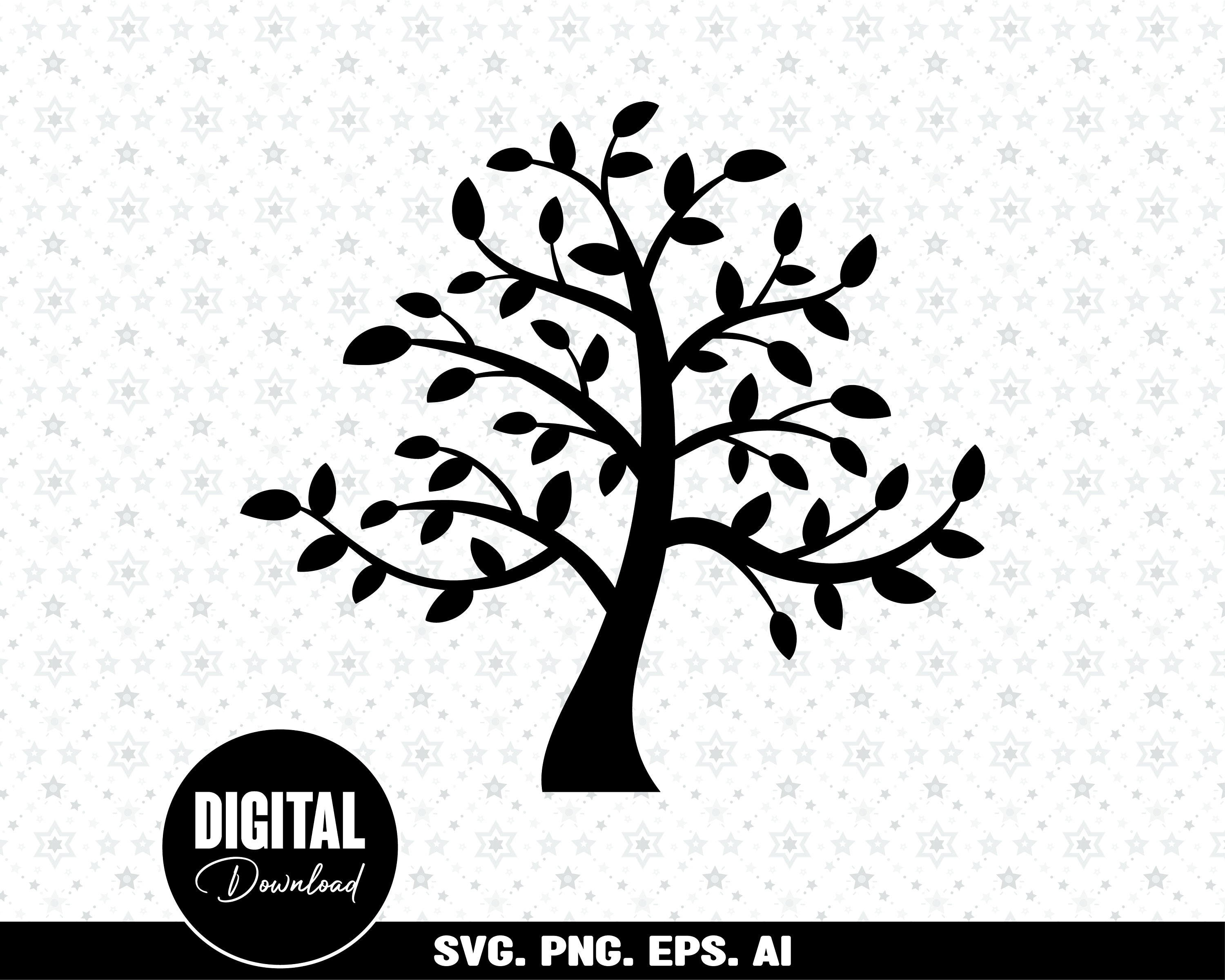 Leafy Tree Svg, Tree of Life Svg, Botanic Svg, Family Tree Svg, Trees ...