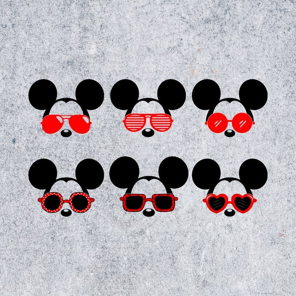 Mickey Glasses Svg - Etsy