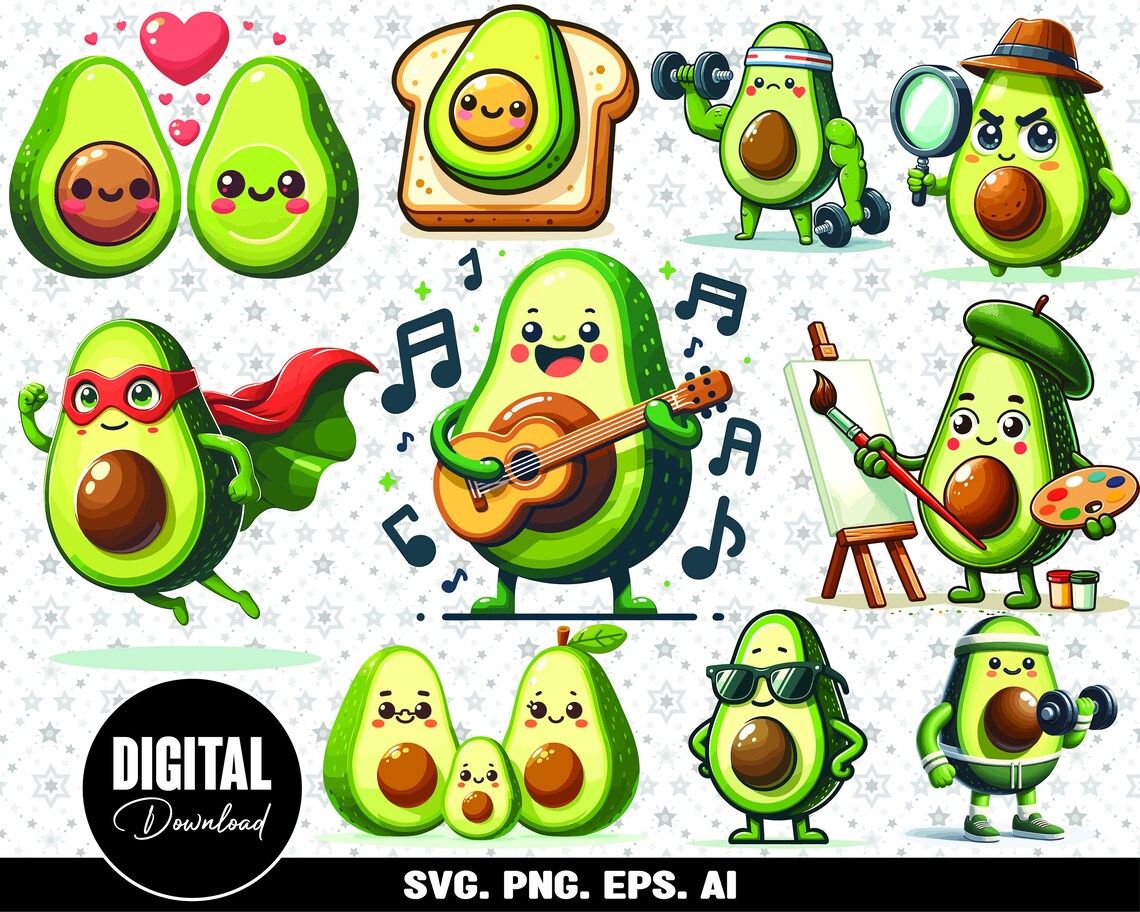 Aguacate Svg, Aguacate Feliz, Tostada De Aguacate, Svg, Png, Eps, Citas ...