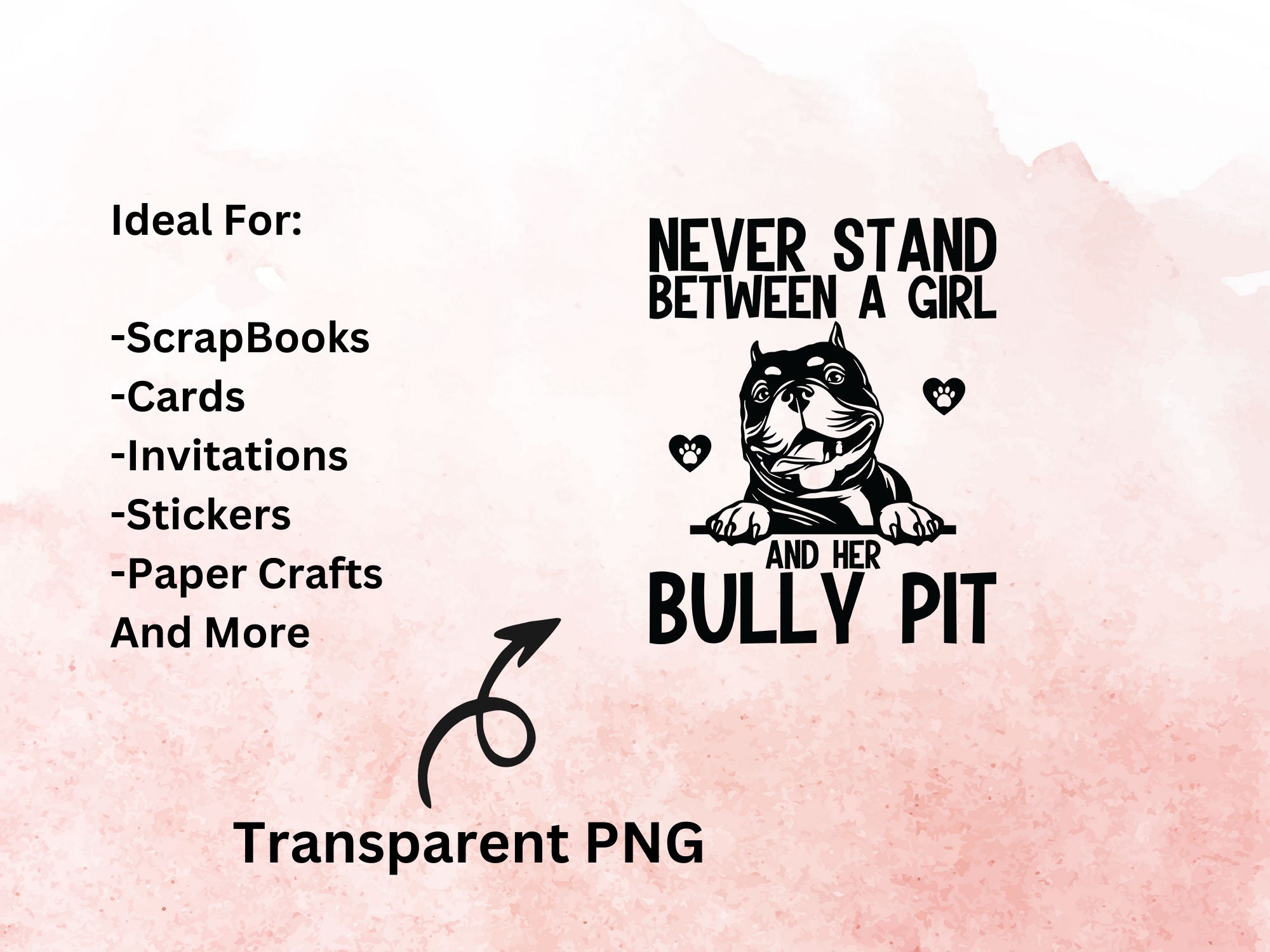 Never Stand Between A Girl and Her Bully Pit Svg, American Bully Svg ...