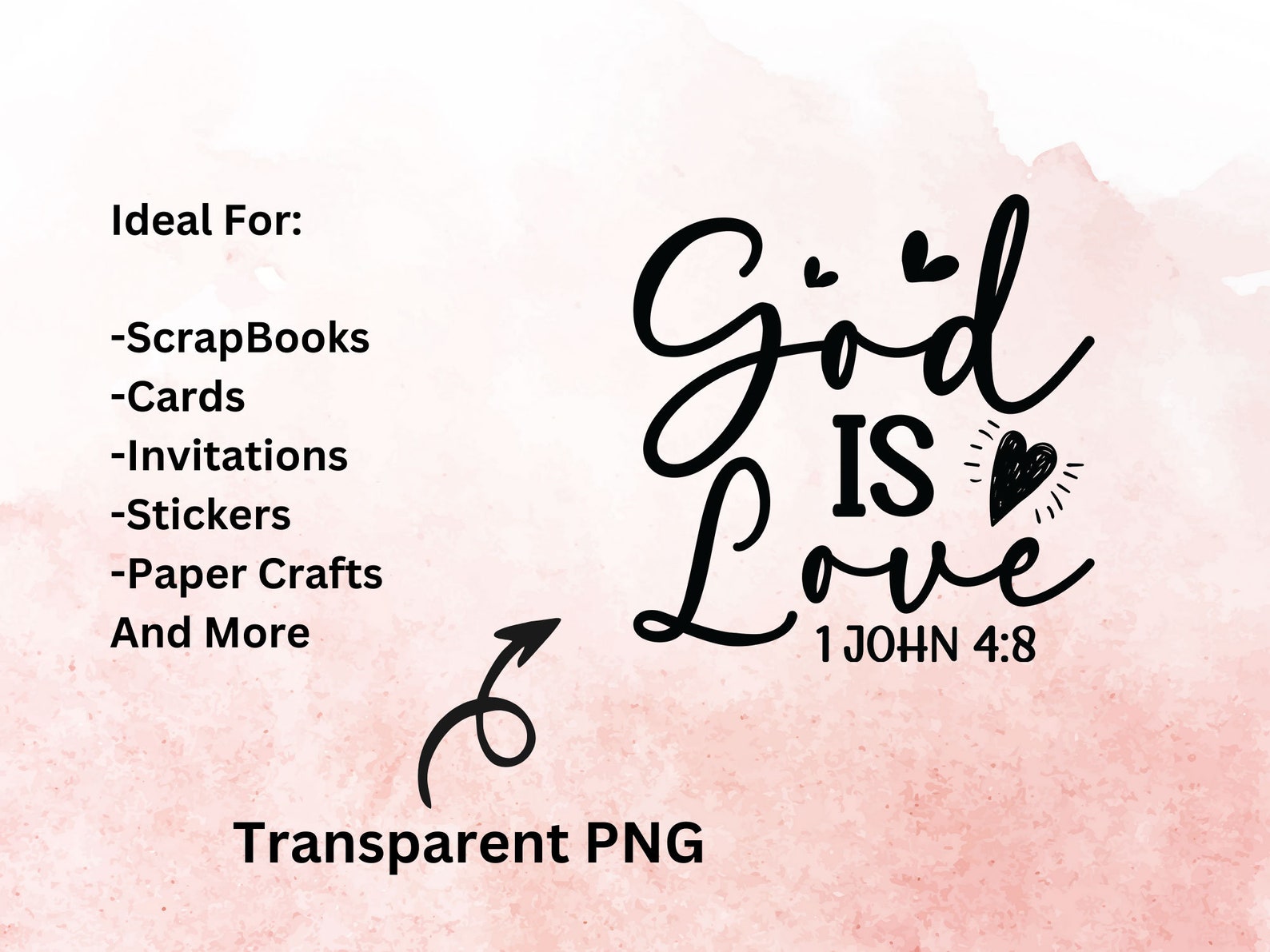 God is Love 1 John 4:8 Bible Verse Svg Png, Christian Svg, Scripture ...