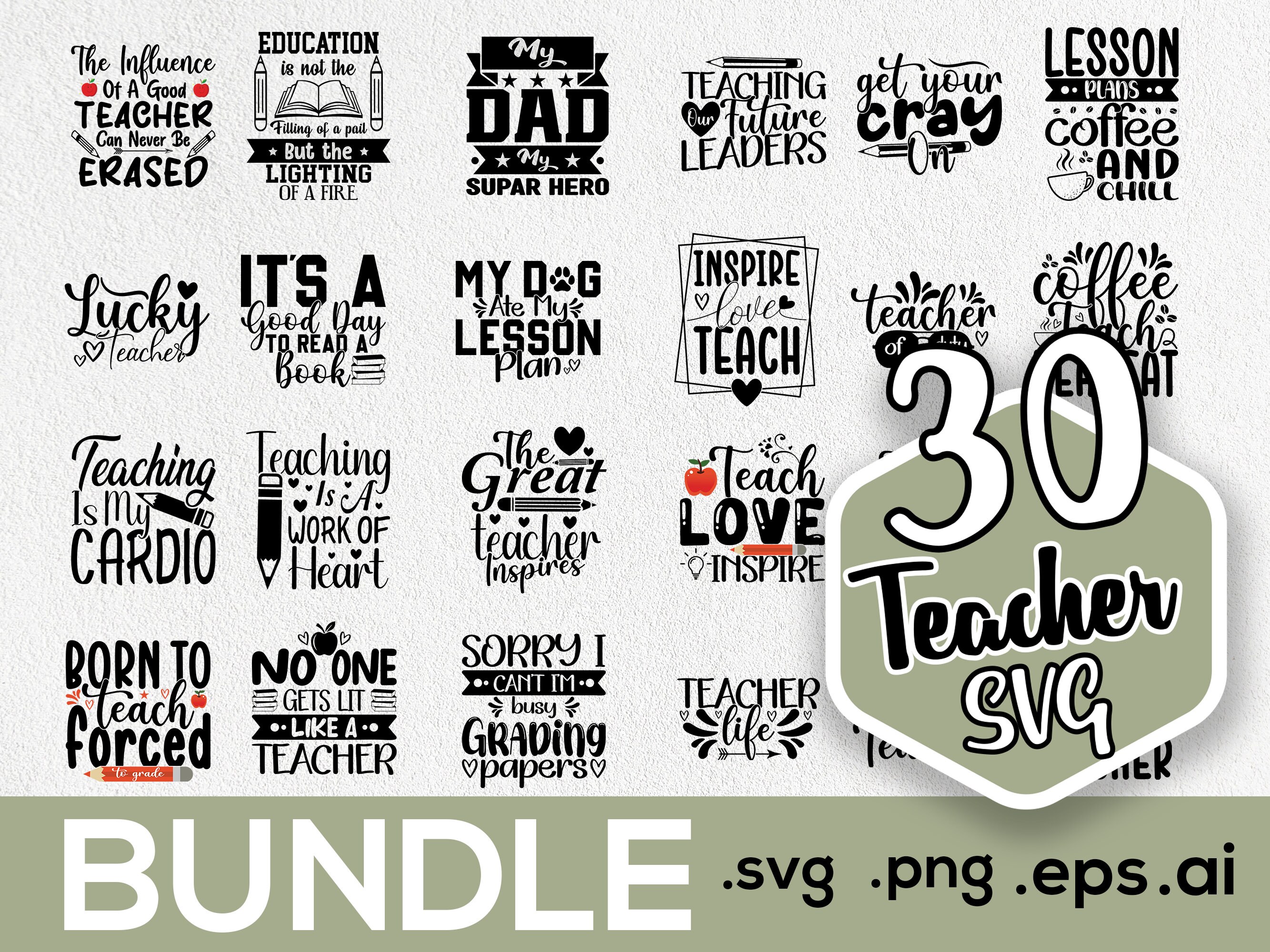 Teacher Svg Bundle, Teacher Life Svg, Teacher Quote Svg, Teacher Cricut ...