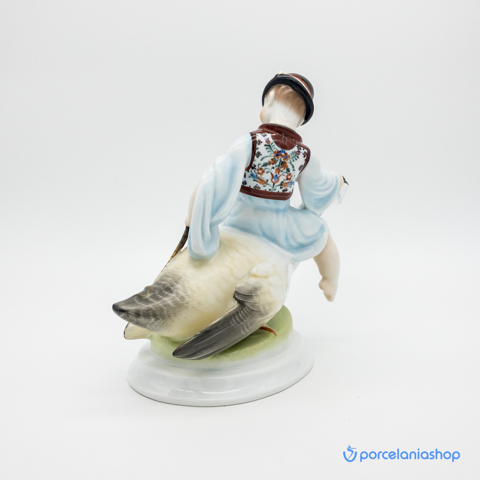 Rare Vintage Herend Porcelain Figurine Riding the Goose Mid-20th ...