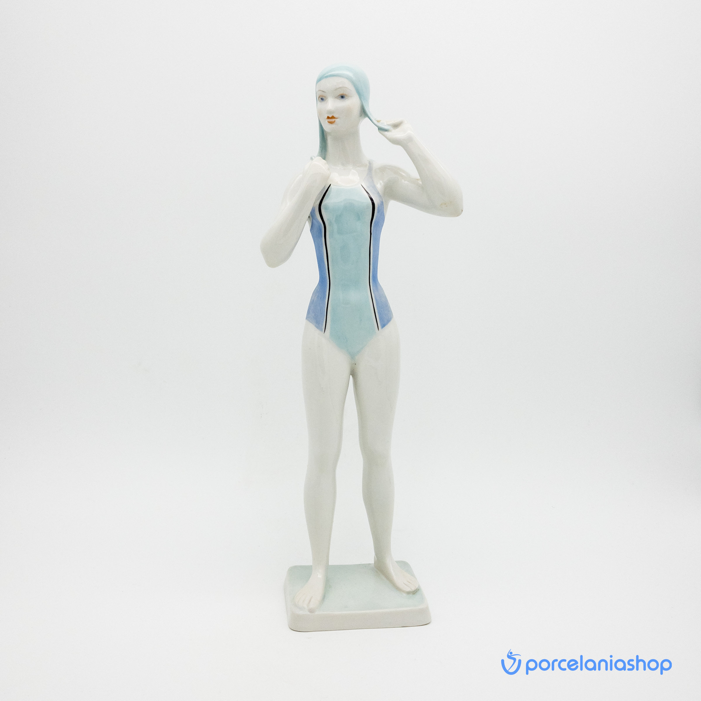 Swimmer Girl, Extreme Rare Hollohaza Porcelain Figurine - Etsy