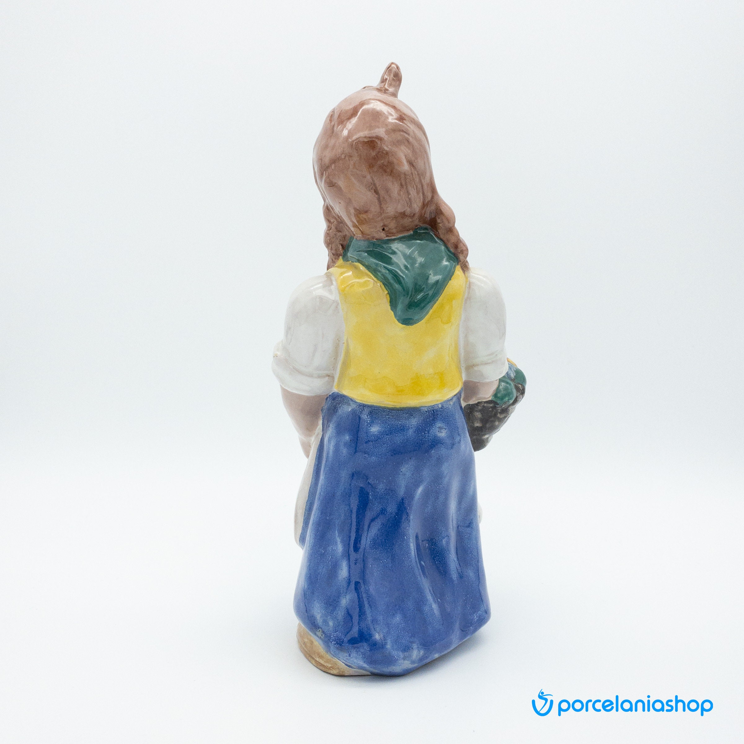 Rare Vintage Maria Rahmer Design Girl With Basket Ceramic Figurine ...