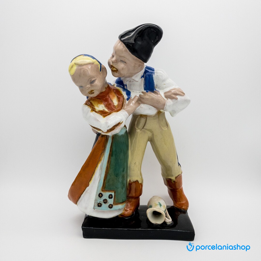 Before the Kiss, Very Rare Art Deco Komlos Brothers Figurine Perfect ...