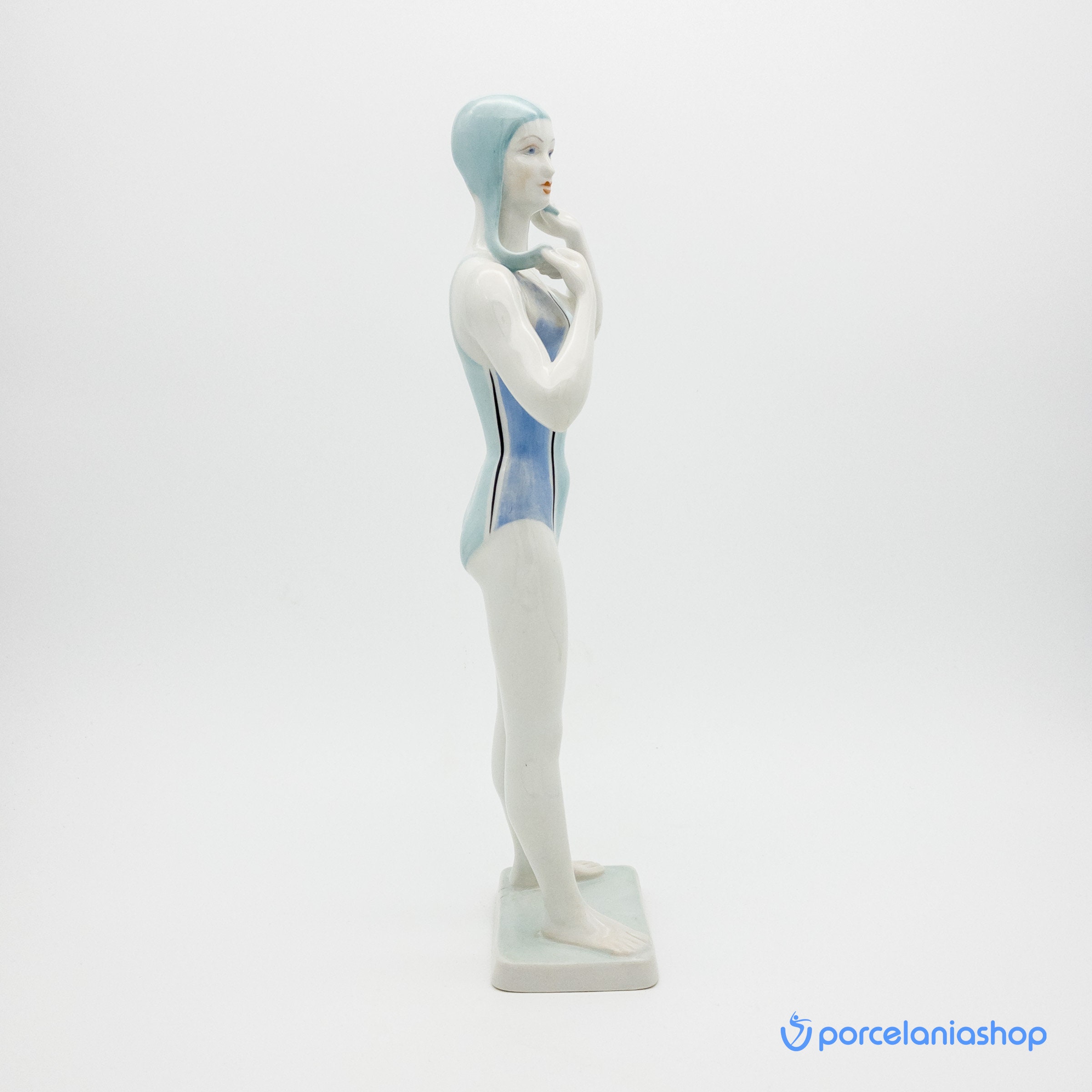 Swimmer Girl, Extreme Rare Hollohaza Porcelain Figurine - Etsy
