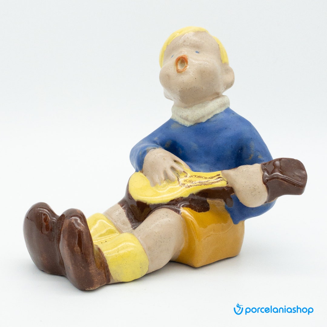 Boy With Guitar Very Rare Art Deco Komlos Brothers Figurine - Etsy
