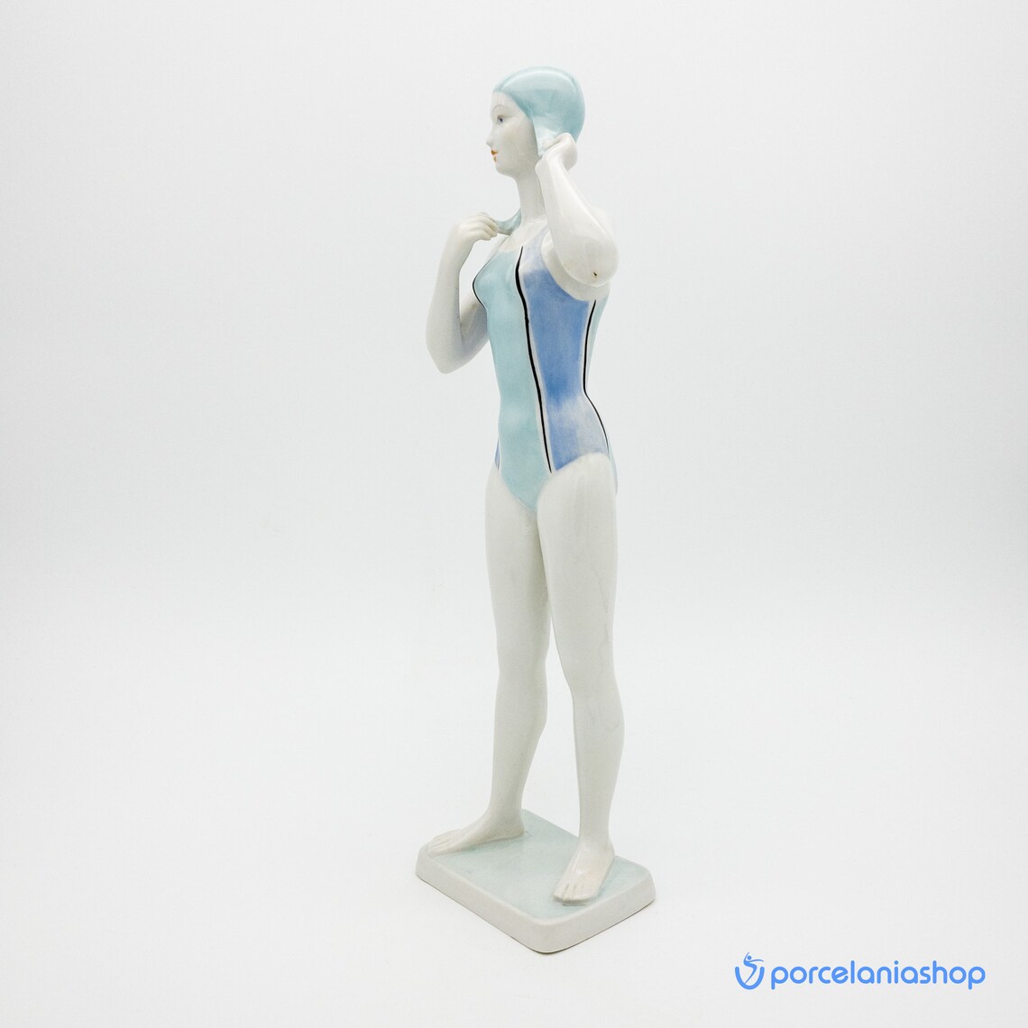Swimmer Girl, Extreme Rare Hollohaza Porcelain Figurine - Etsy