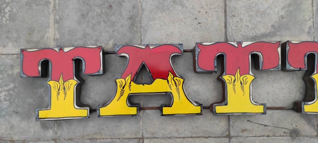 TATTOO Metal Sign Hand Painted - Etsy