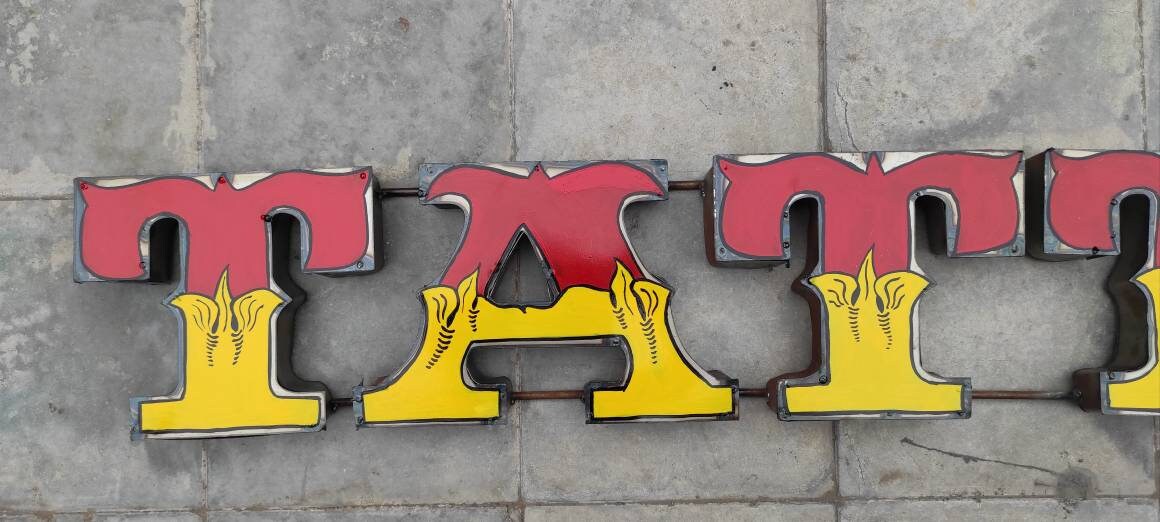 TATTOO Metal Sign Hand Painted - Etsy