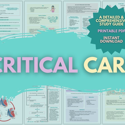 Learning & School Nursing Critical Care Study Guide Bundle Toys etna.com.pe