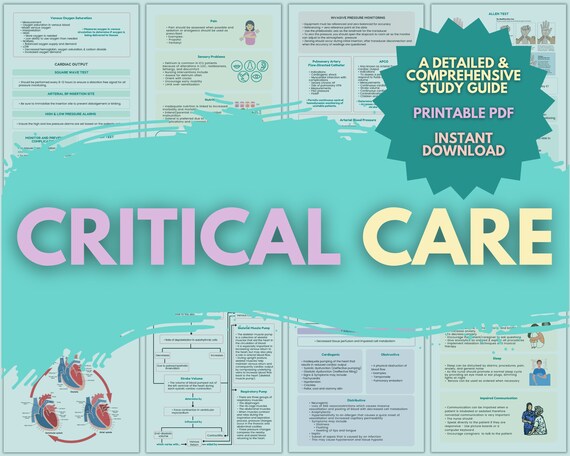 Learning & School Nursing Critical Care Study Guide Bundle Toys etna.com.pe
