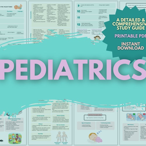 Pediatrics Study Guide Bundle 120 Pages Digital Download - Etsy