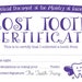 Printable Lost Tooth Certificate and Tooth Receipt * PDF and PNG * - Etsy