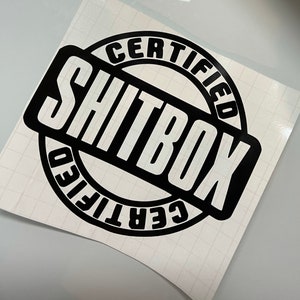 Certified Shitbox Bumper Sticker - Etsy