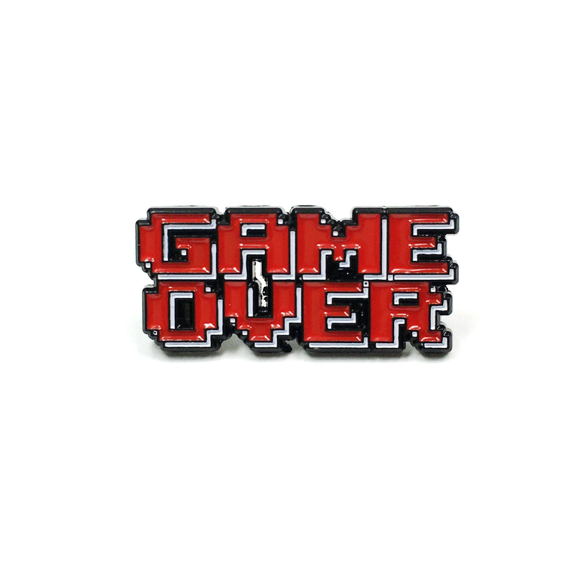 Game Over Collectible Enamel Pin, Colourful Enamel Pin, Gift for Him ...