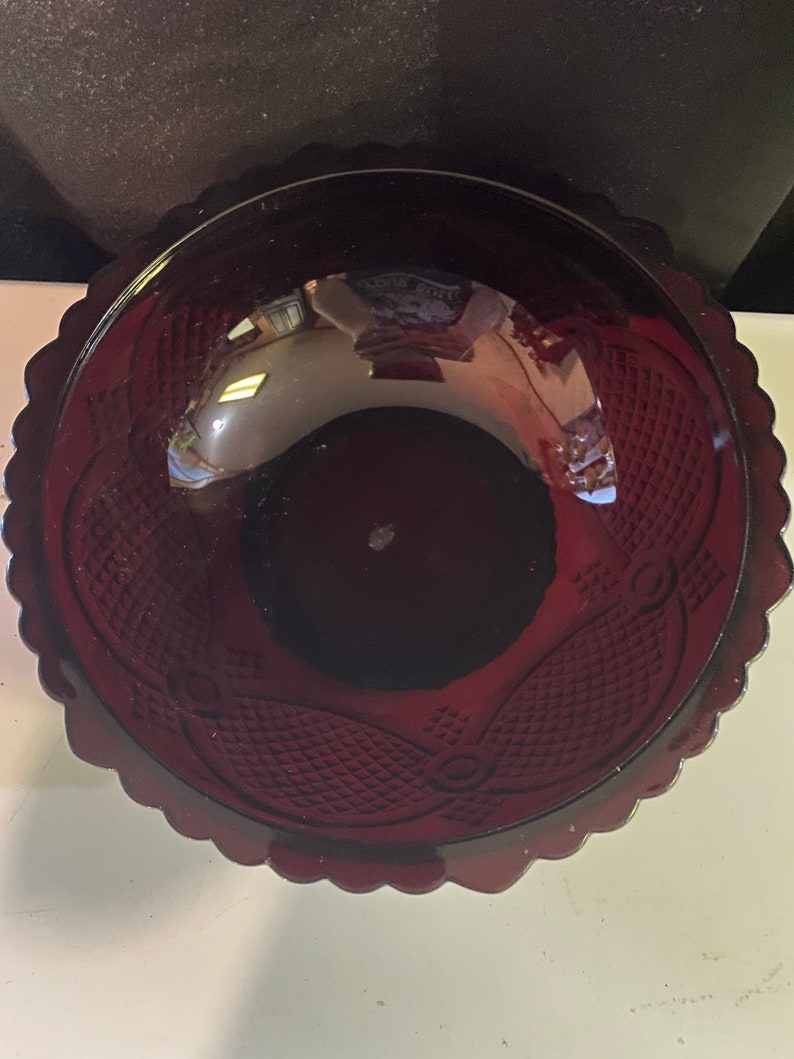 Avon Red Cape Cod Collection Bowl - Etsy