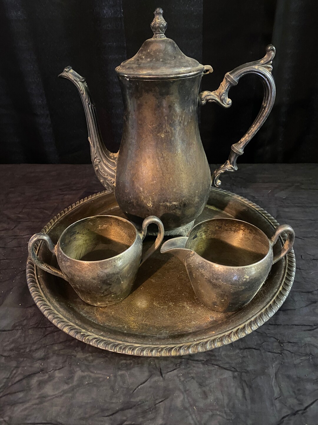 Silver Tea Pot Set - Etsy