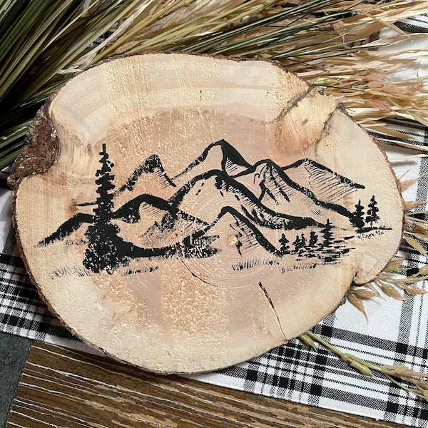 Wood Slice Art - Etsy