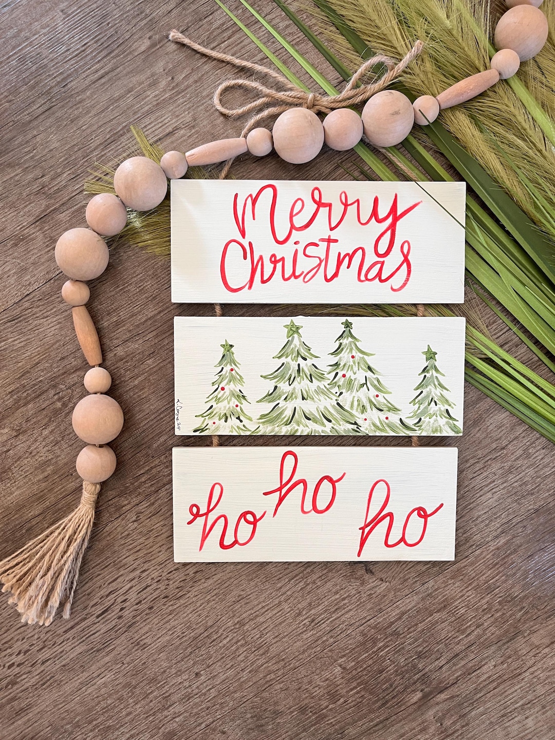 Merry Christmas Wall Hanging - Etsy