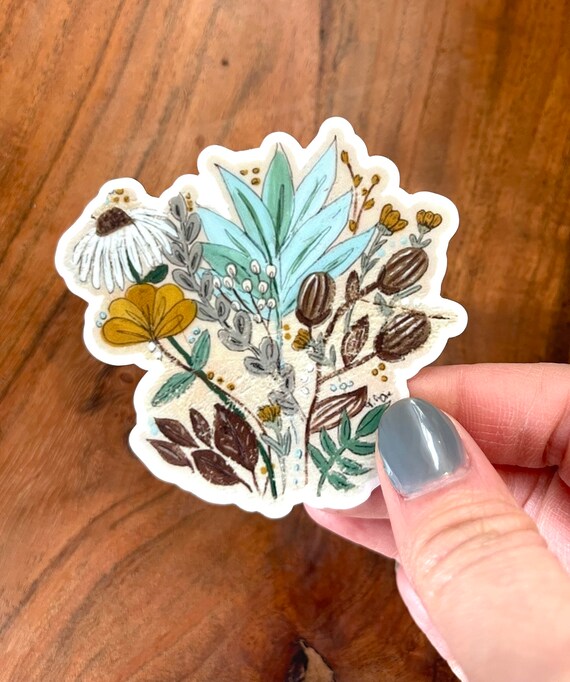 Boho Floral Decal - Etsy