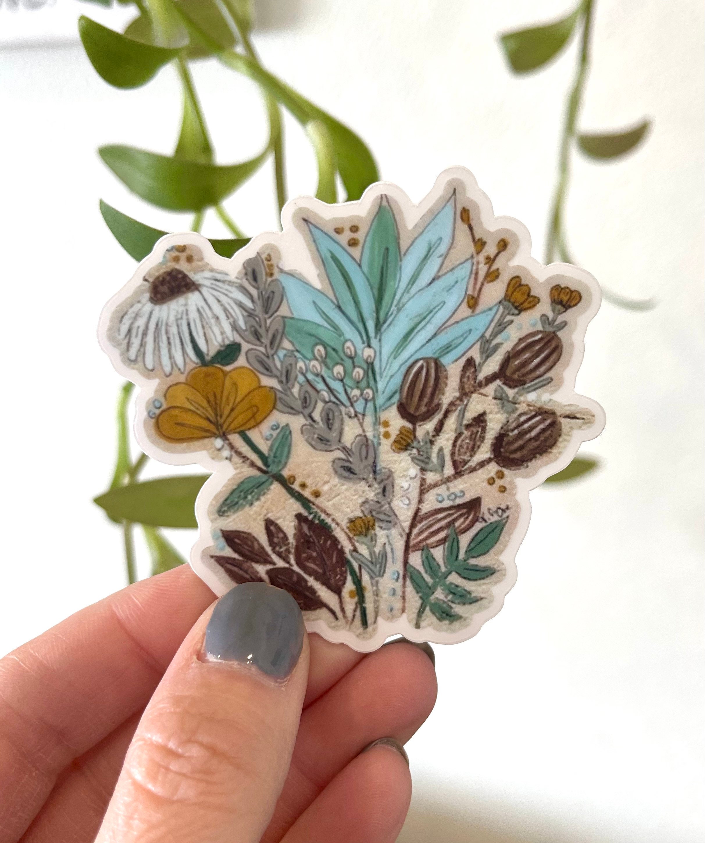 Boho Floral Decal - Etsy