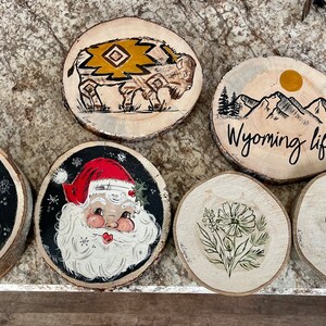 Santa’s Watching Wood Slice - Etsy
