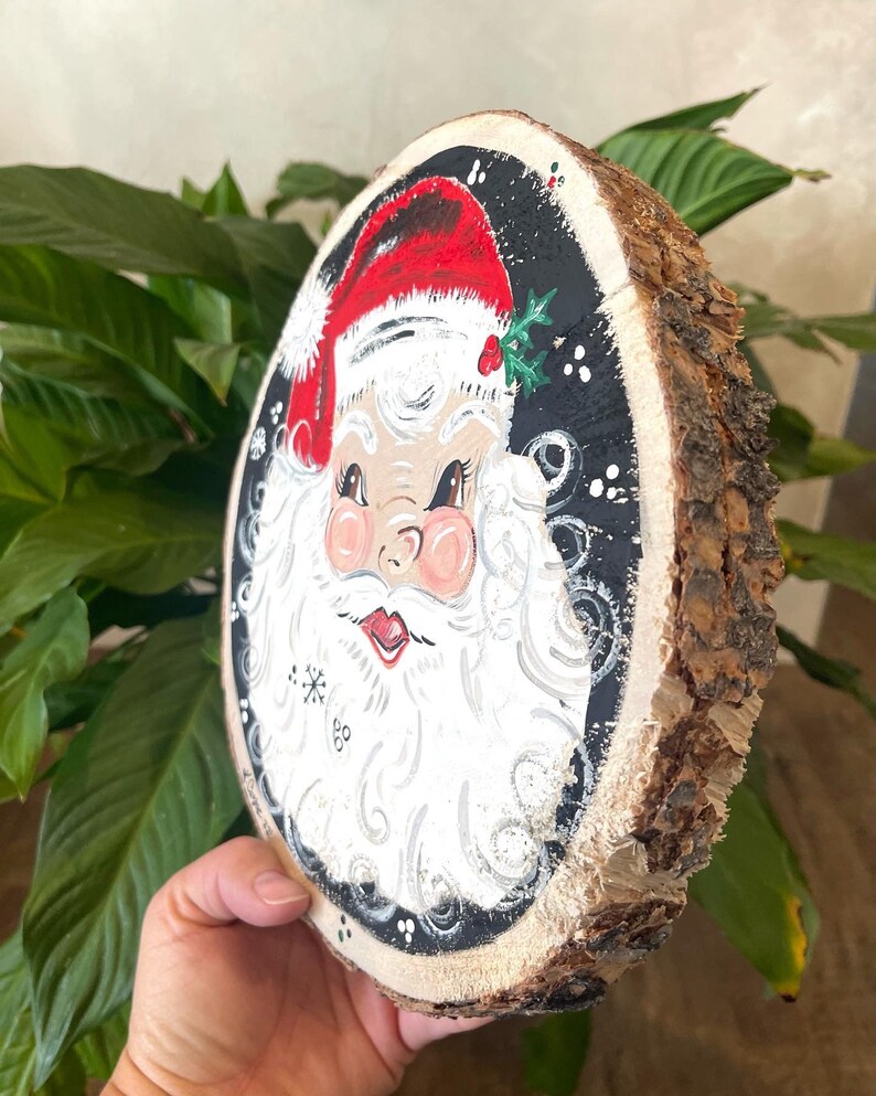 Santa’s Watching Wood Slice - Etsy