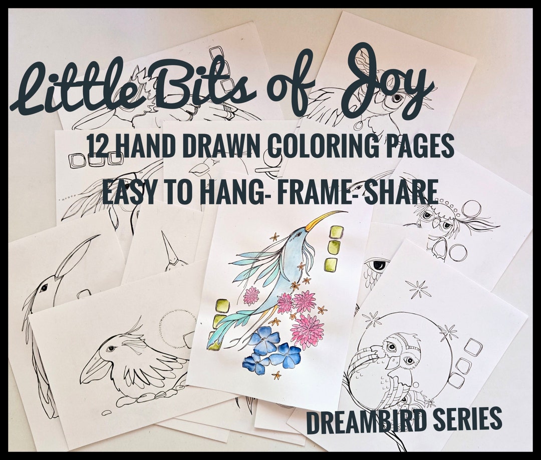 12 Original Simple Unique Unbound Color Pages - Etsy