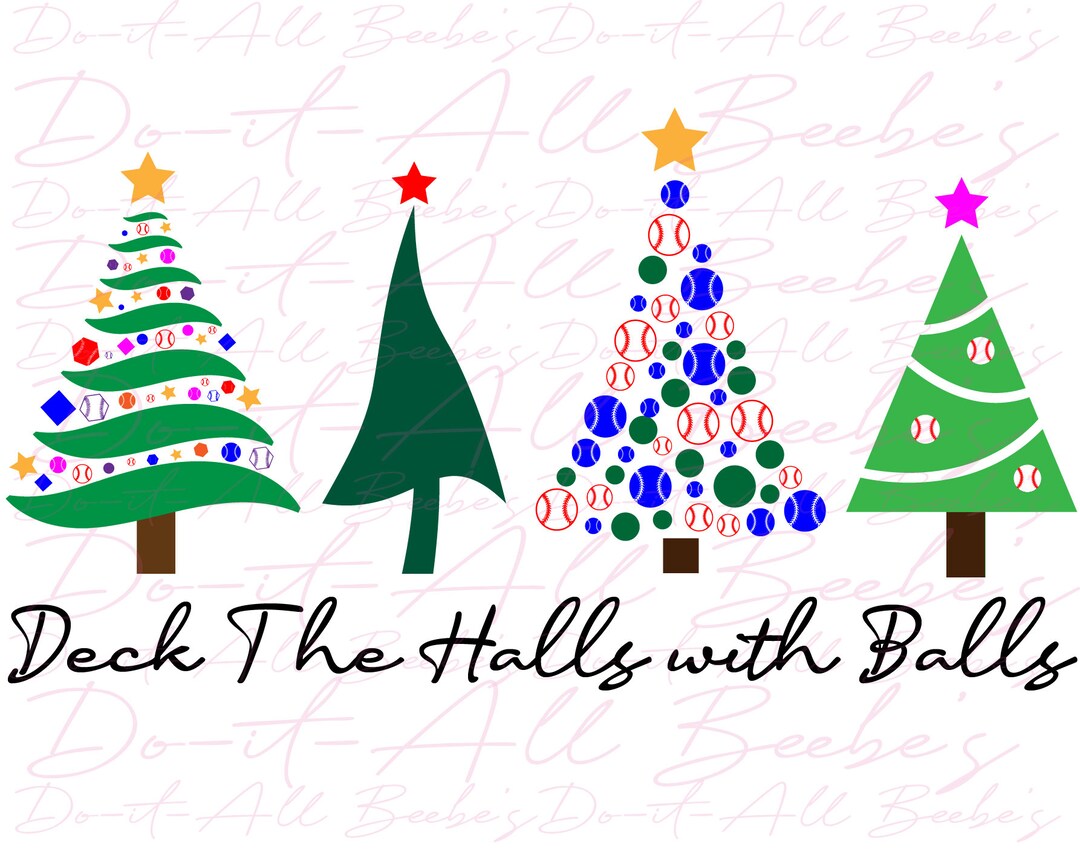 Baseball Christmas Png, Christmas Trees, Sublimation Graphic - Etsy
