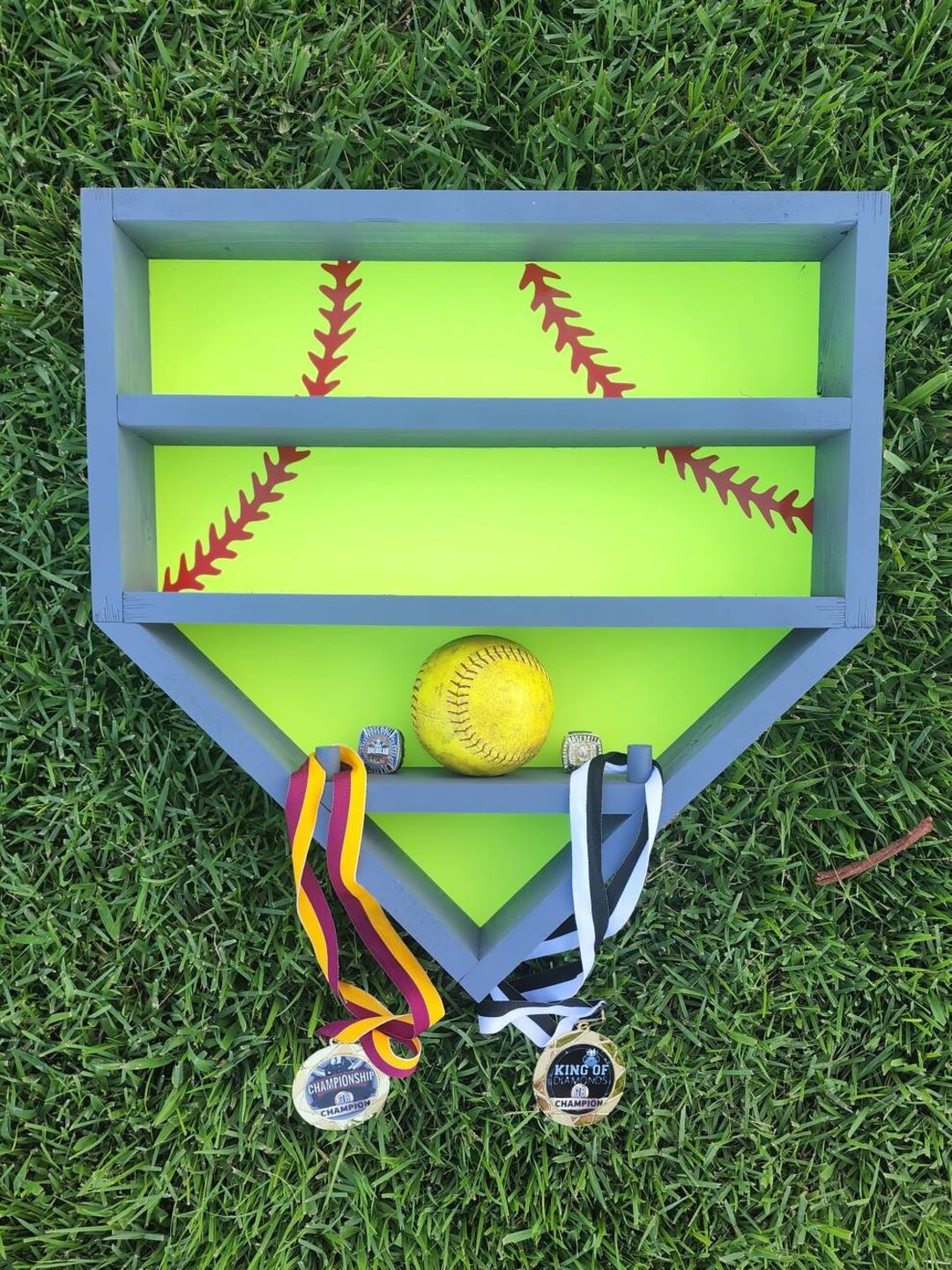 Softballball Display, Home Plate Ball Display, Champion Ring Display ...