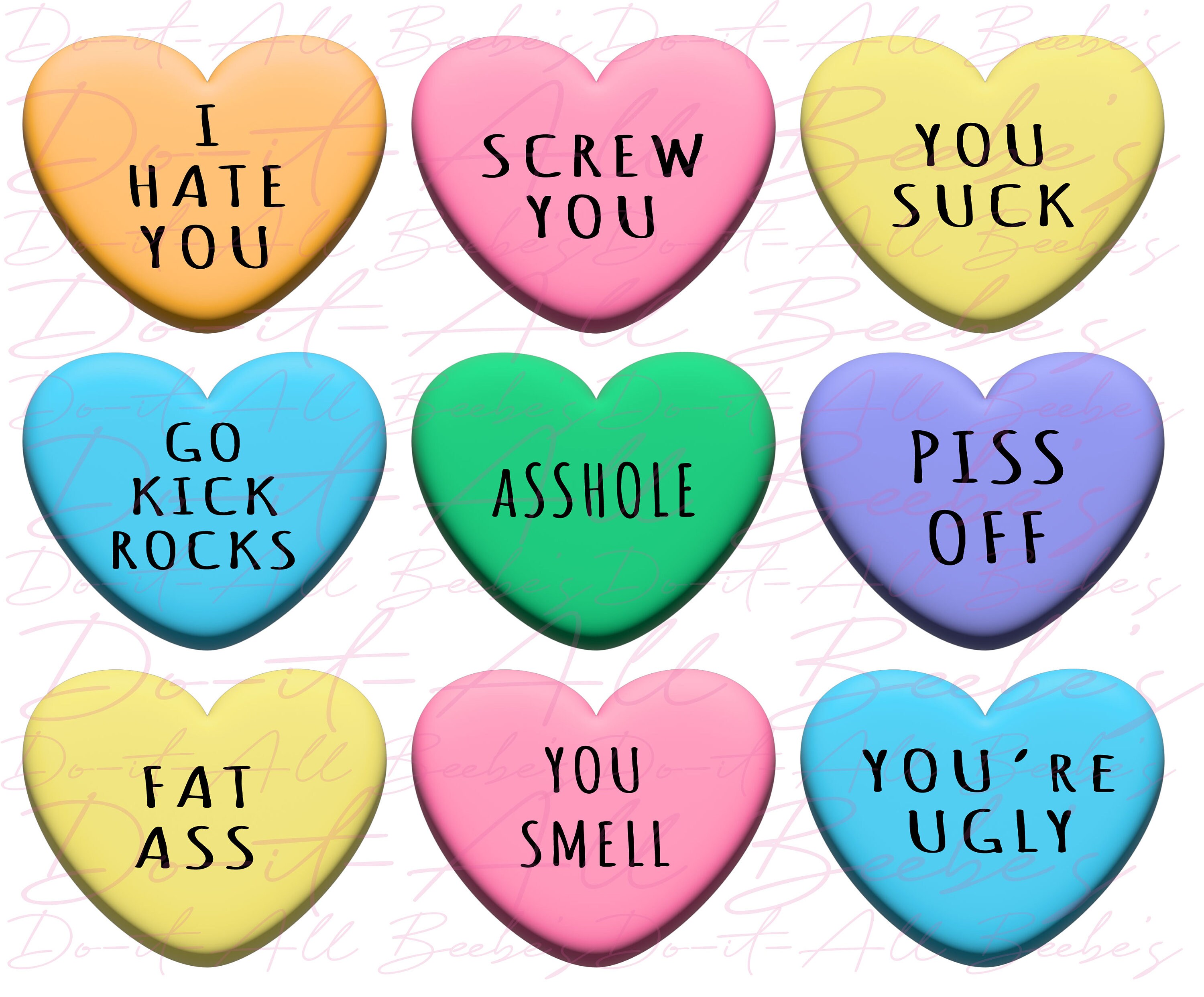 Valentines Heart, Conversation Hearts Png, Anti Valentines Shirt, I ...