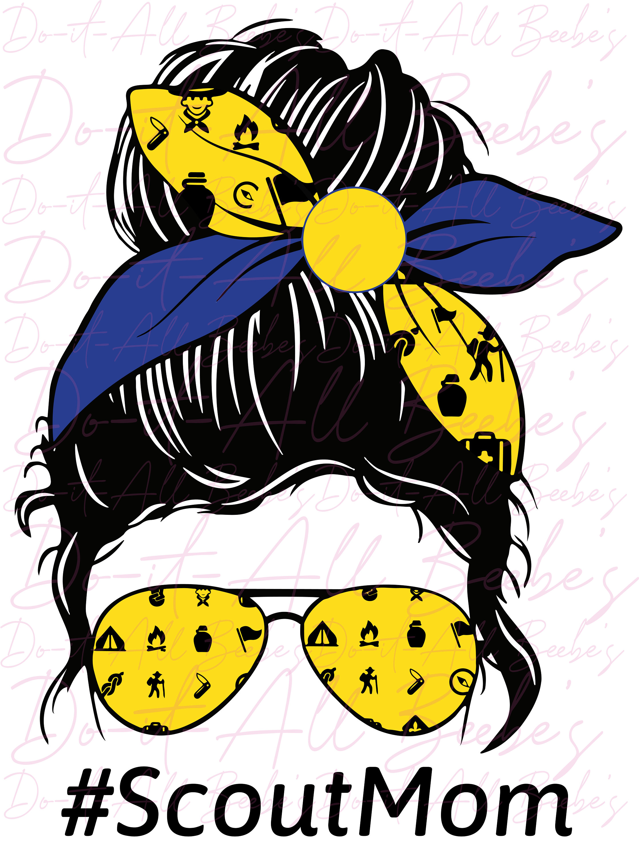 Scout Mom Png, Messy Bun Mom Jpg, Sublimation - Etsy