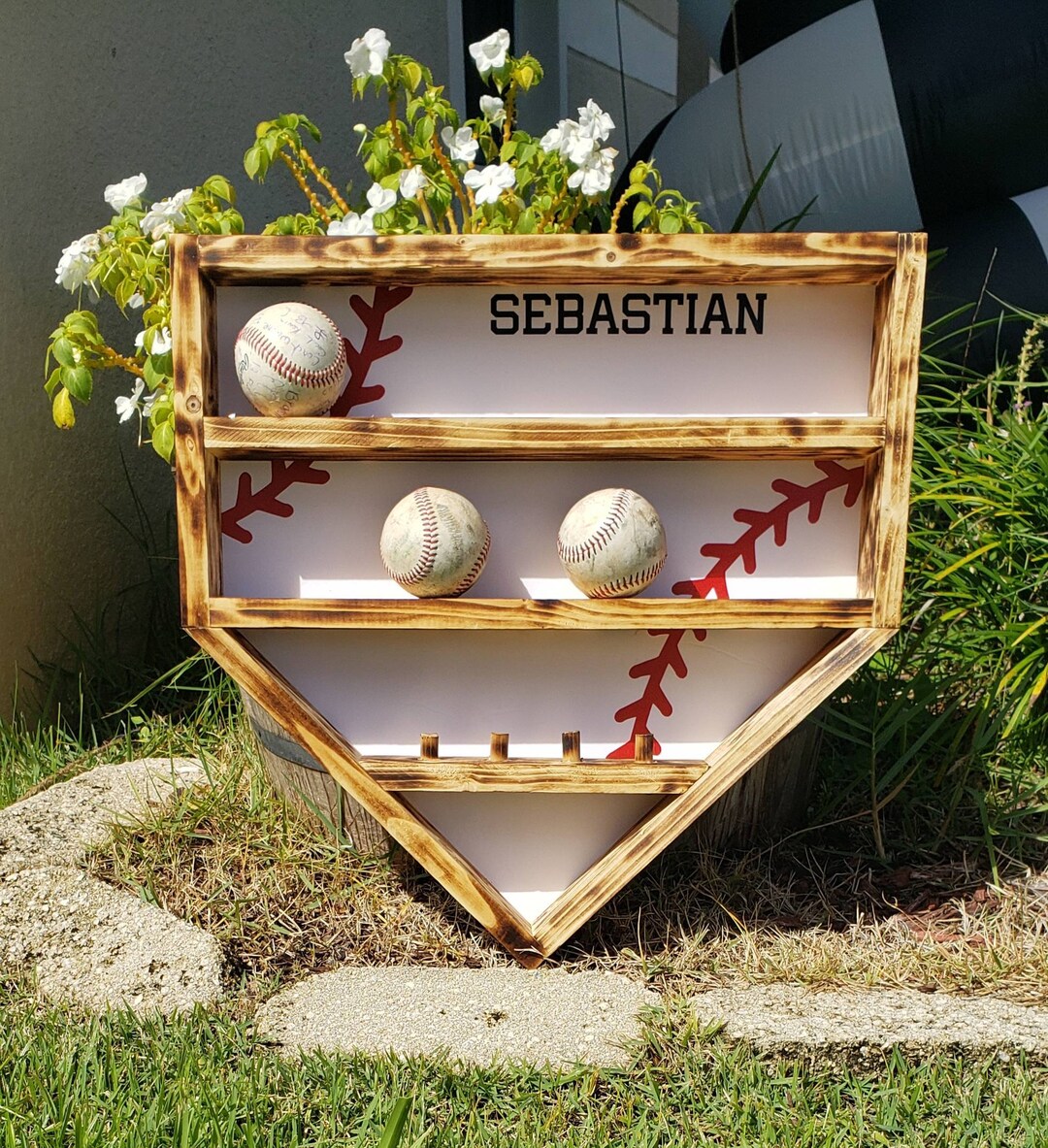 Baseball Display, Home Plate Ball Display, Champion Ring Display - Etsy