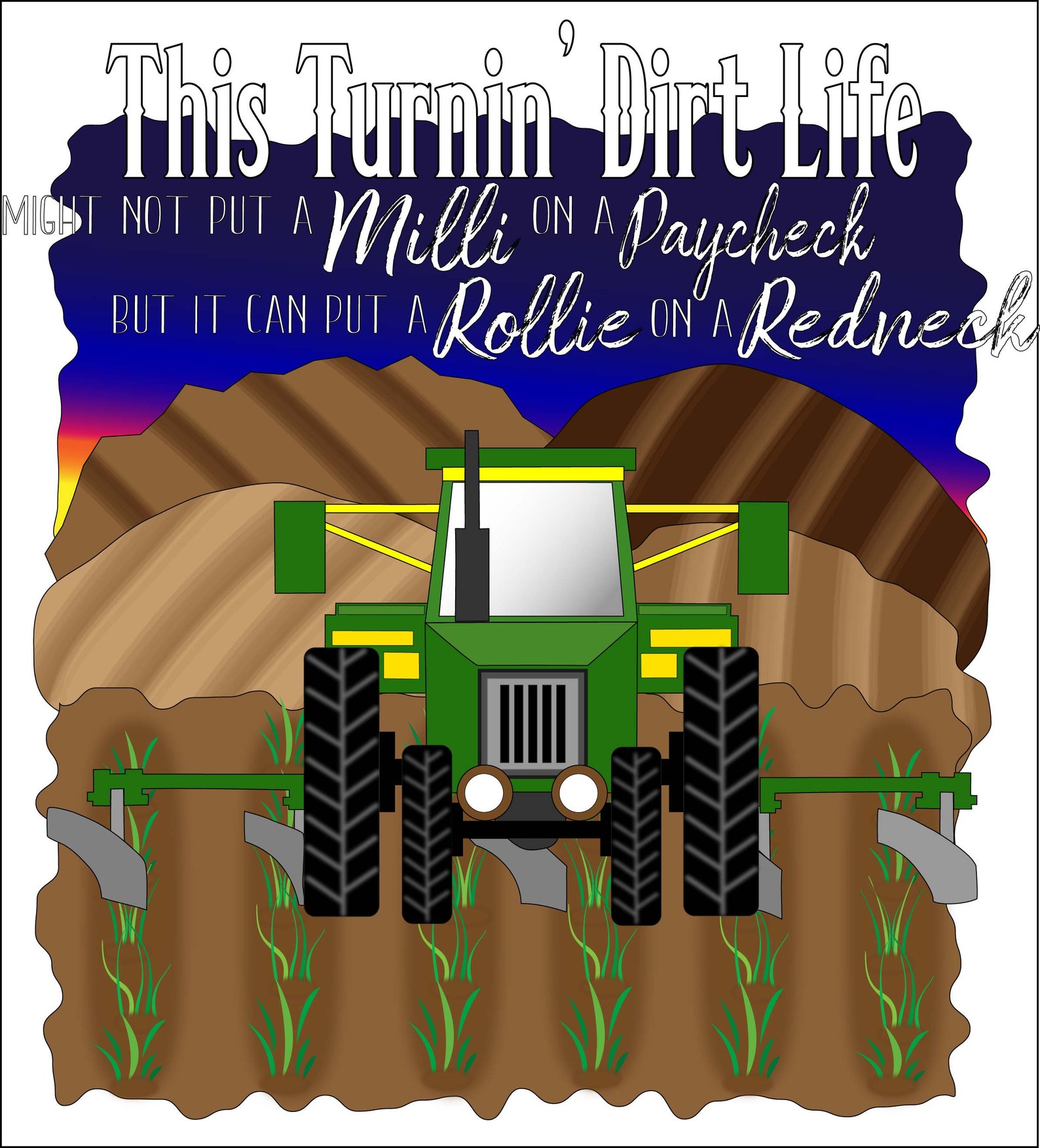 Country Music Png, Brantley, Gilbert, Rollie on a Redneck, Sublimation ...