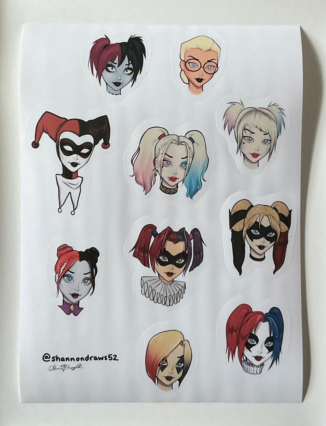 Harley Quinn Sticker Sheet #2 - Etsy