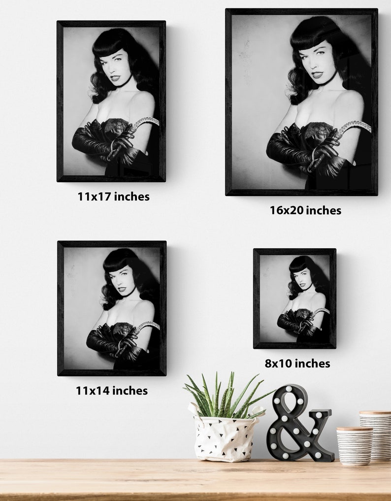 Vintage Bettie Page BDSM Photo Bettie Page Black Leather and - Etsy