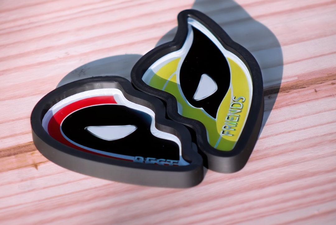Deadpool & Wolverine Best Friends, Super Hero Inspired Heart-shaped ...