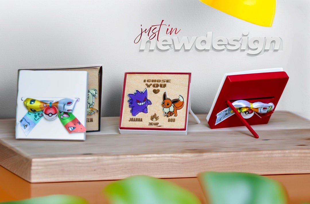 Custom Pokemon Box Display, Personalized Pokemon Gift Box With Stand ...