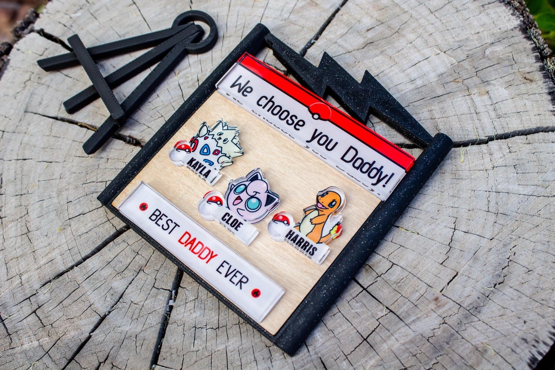 Custom Father Day Pokemon Gift, Perfect Gift Idea for Gamers, Unique ...