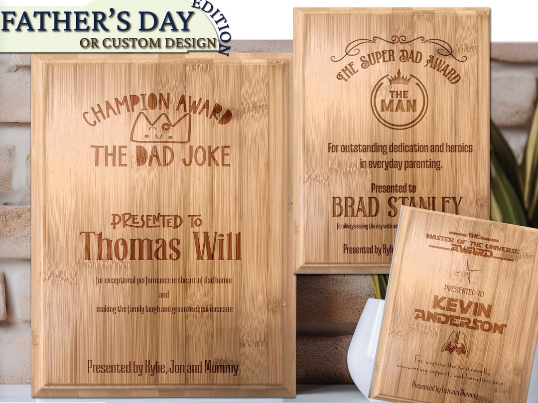 Custom Engraved Wood Plaque Father's Day Custom Plaque, Custom Wood ...