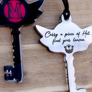 Acrylic Keyring, Hazbin Hotel Themed Personalized Keychain - Initial ...