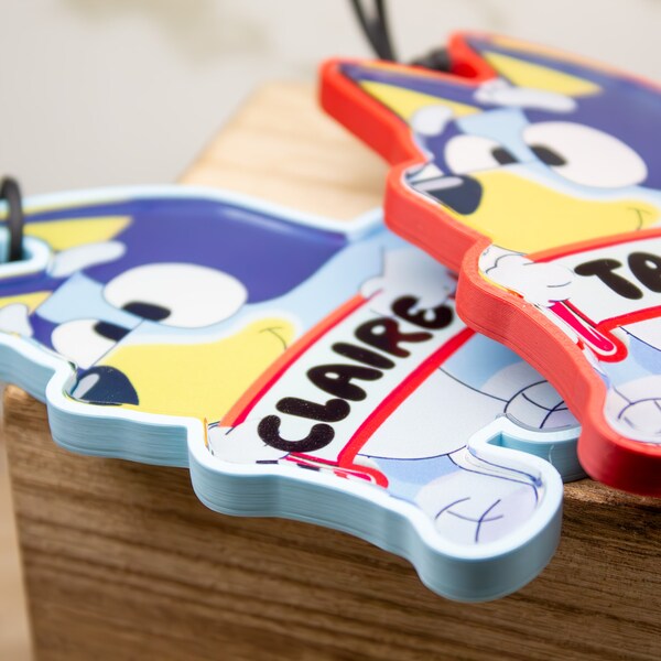 Personalized Bluey Bag Tag - Etsy