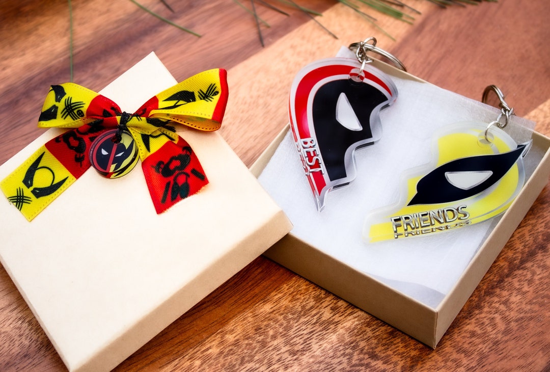Dynamic Duo Friendship Keychains, Deadpool & Wolverine BFF Set, Marvel Comic Best Friends - Etsy